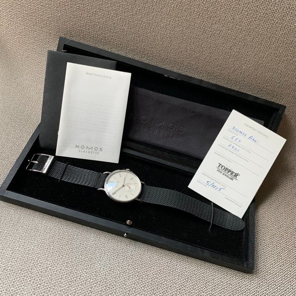NOMOS Ahoi 550 Automatic 40.5mm Stainless Steel Wristwatch Box & Papers ...