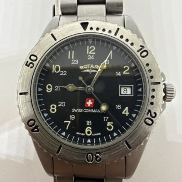 Rotary Mens Vintage Commando Watch Swiss Made And Bezel | WatchCharts ...