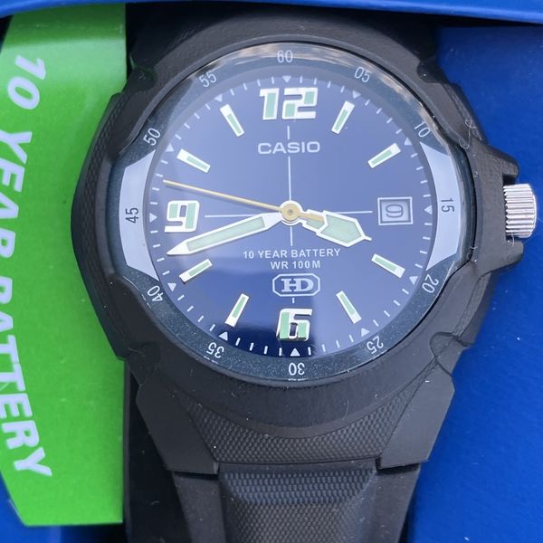 New! Casio MW600F Cas68 Men's Black Resin Watch 100 Meter WR 10y ...
