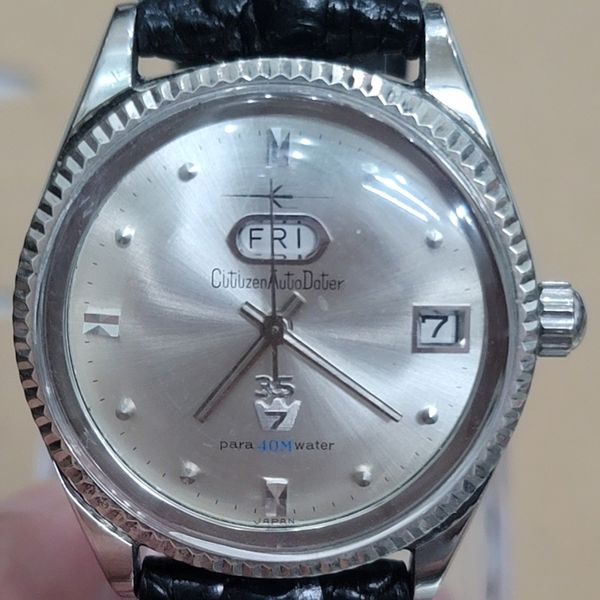 Vintage Citizen Auto Dater 35J SS Jet Rotor Automatic Japan Men Watch ...