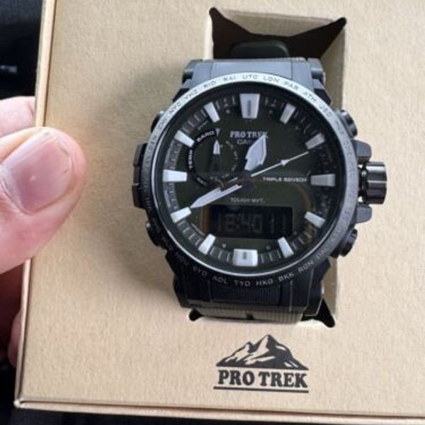 Casio Pro Trek Radio Solar Men's Watch Black (PRW-61y-3er | WatchCharts ...