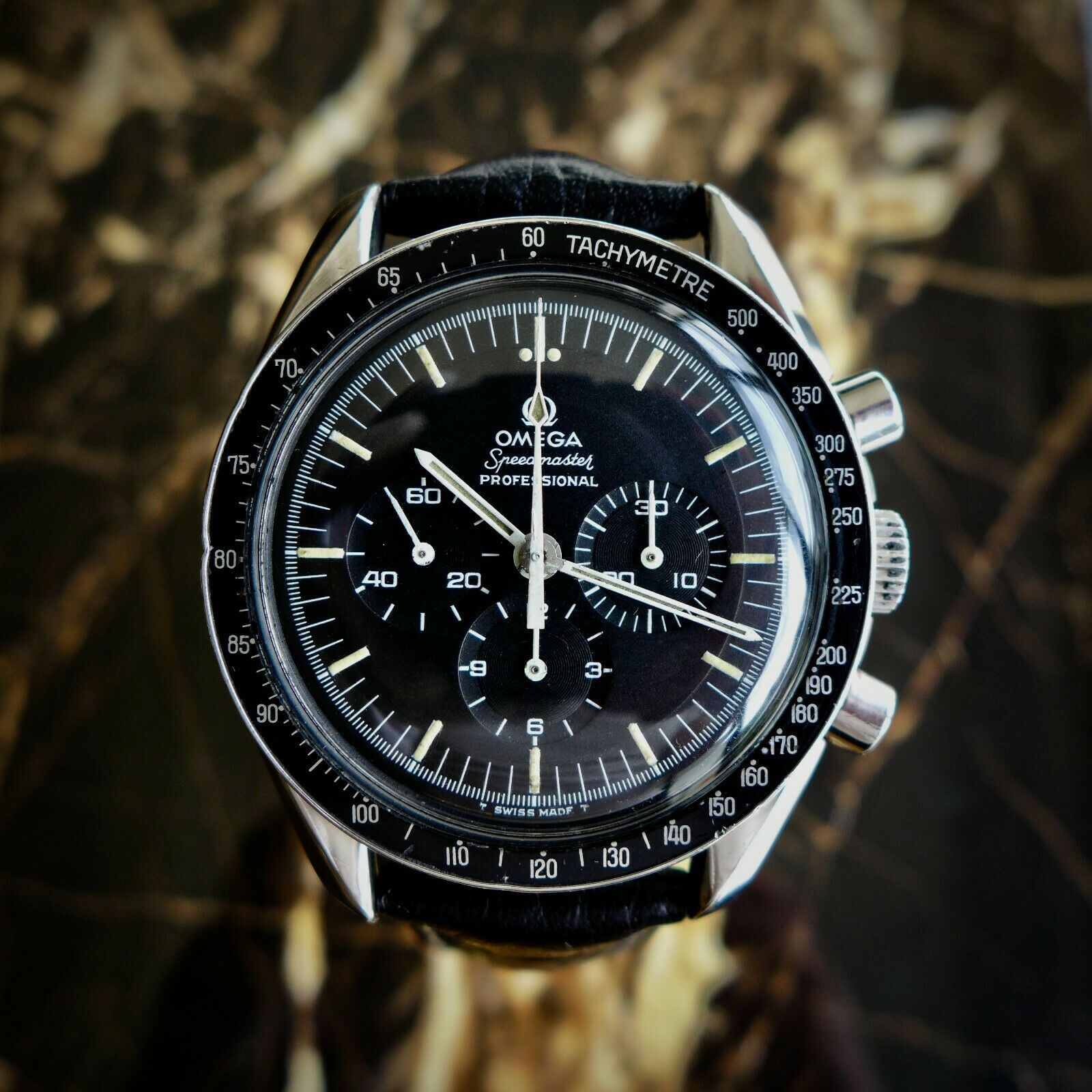 A VINTAGE 1969 OMEGA SPEEDMASTER "FIRST WATCH WORN ON THE MOON" REF ...