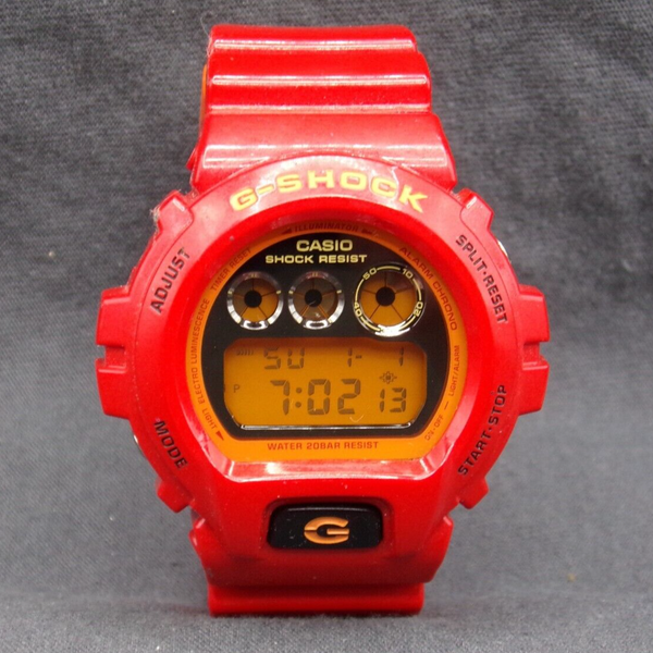 Men's CASIO "G-Shock" Digital Watch DW6900CB w/ New Battery - Works ...