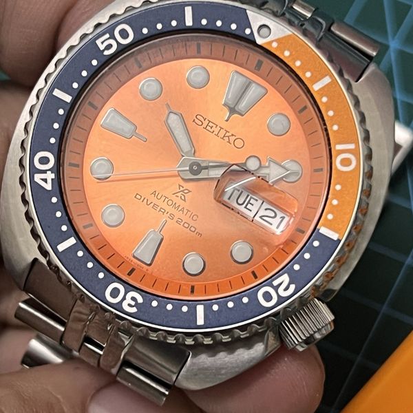 Rare Seiko Prospex ORANGE Turtle Automatic SRPC95K1 Nemo Asia Limited ...