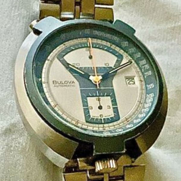 BULOVA BULLHEAD Parking Meter Chronograph M3 1973 Best Example Working ...