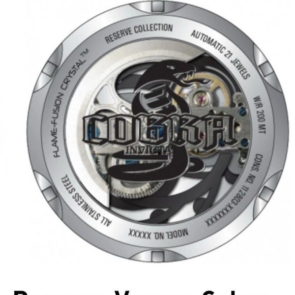 Invicta Venom Cobra 43931 - 54 mmAutomatic- Green/Gold Snake Band ...
