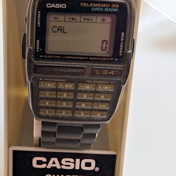 Casio Telememo 30 Data Bank DBC-30 1253 Digital Calculator Watch New battery | WatchCharts ...
