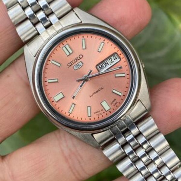 Vintage Seiko 5 Automatic Mens Watch SNXS 7s26 Day-Date | WatchCharts Marketplace