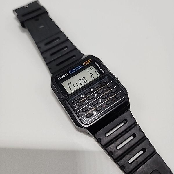 Casio calculator watch 3208 -CA- 53w Water Resistant Watch ~ Works ...