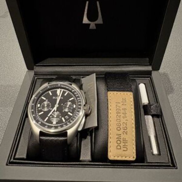 Bulova Lunar Pilot Watch 44mm Chronograph Limited Edition Set MoonWatch ...