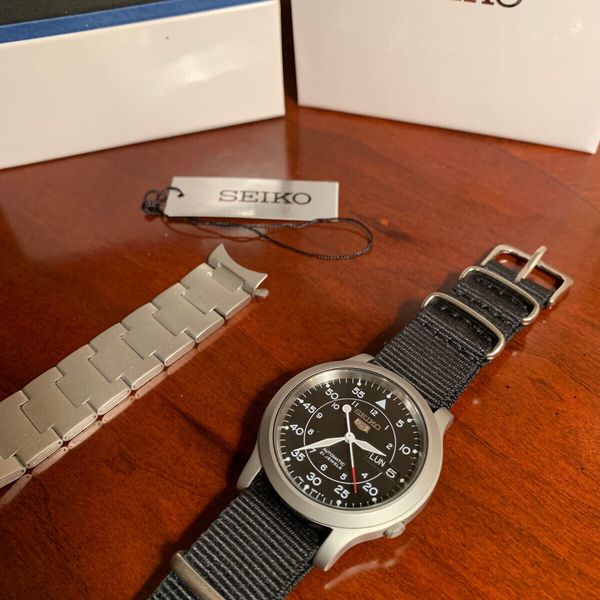 Seiko 5 Sports Men's Automatic Black Field Watch - SNK809K1 K2 Box ...