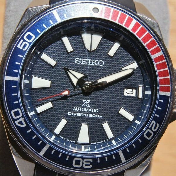 Lightly Modified Seiko Prospex Pepsi Samurai 200m Automatic Diver watch ...
