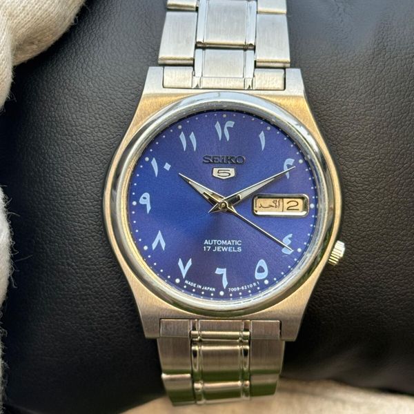 Vintage Seiko 5 Arabic Automatic Mens Watch Day/Date 7009 Japan | WatchCharts Marketplace