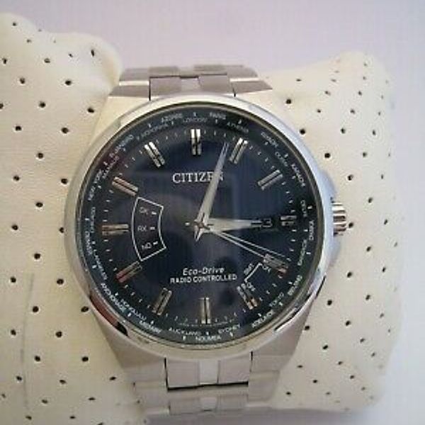 CITIZEN ECO DRIVE WATCH MENS CB0160-51L PERPETUAL A-T DATE STAINLESS ...