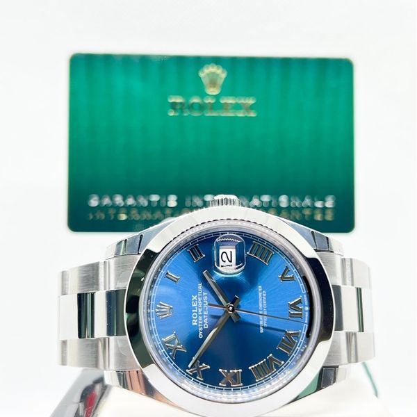Brand New Rolex Oyster Datejust 126300 Blue Azzuro Dial Automatic Steel ...