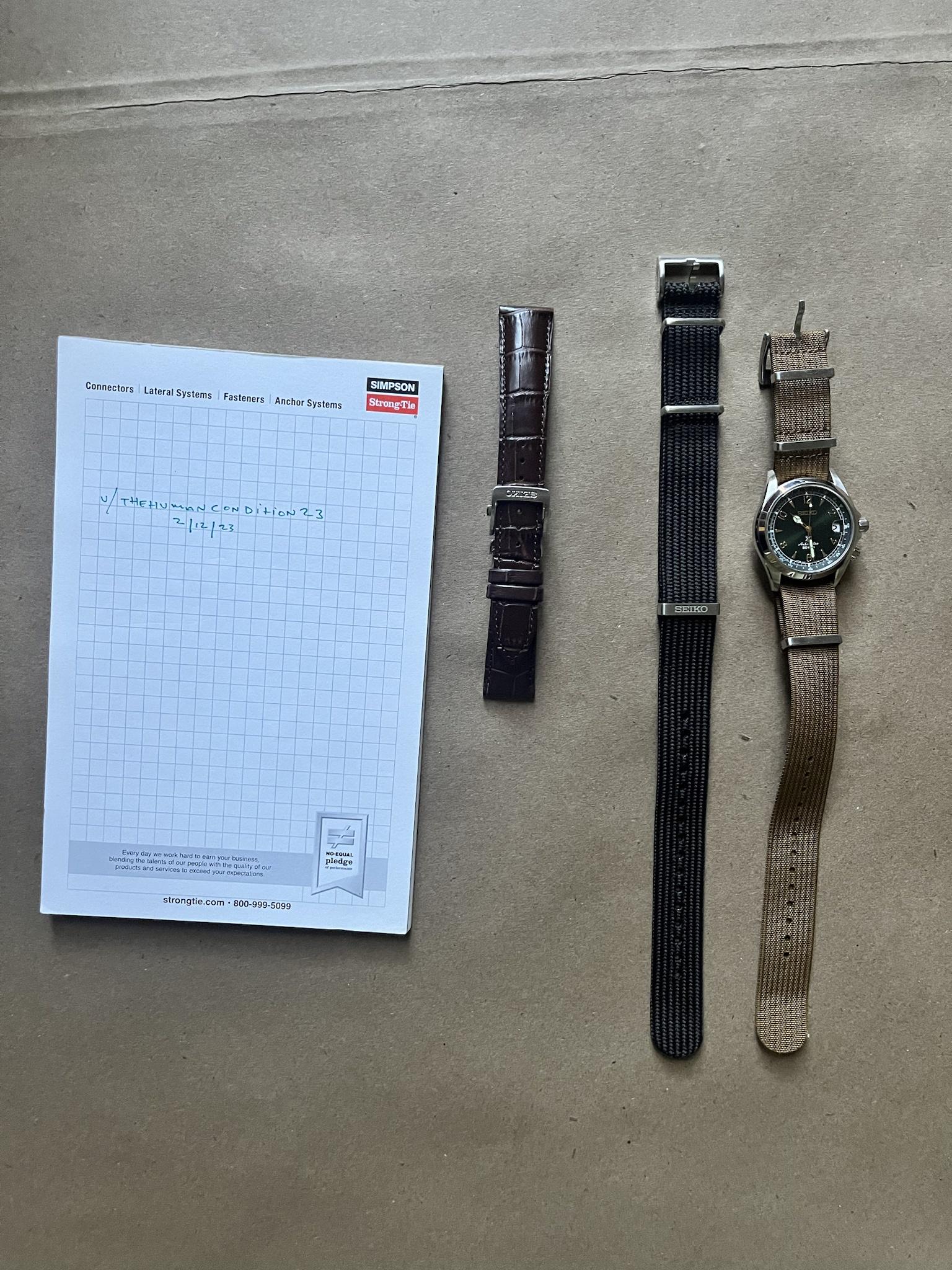 [WTS] Seiko Alpinist SPB121 green dial w/ Seiko Seichu nato band dark ...