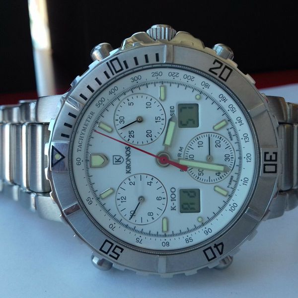Watch Kronos CHRONO VINTAGE COLLECTION K-100 CAB / 1 SWISS WATCH NOS ...