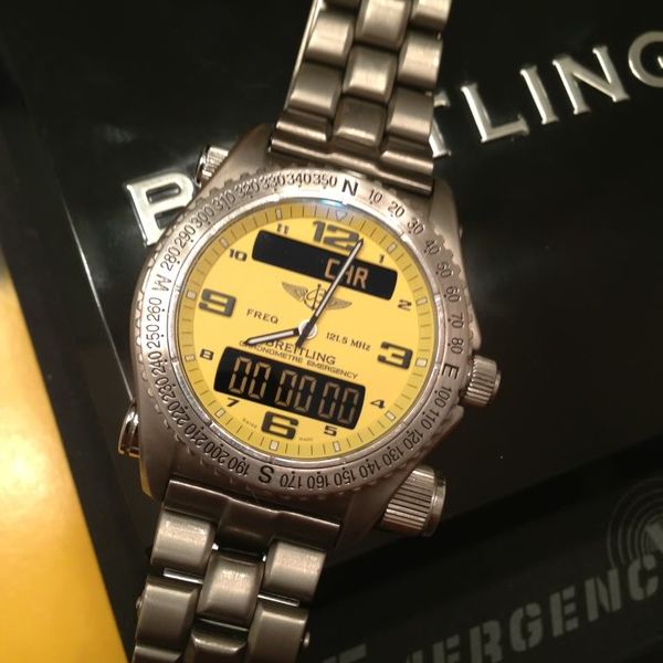 Breitling Emergency Yellow Face, full kit | WatchCharts