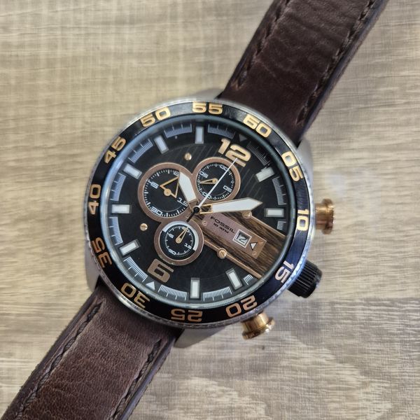 Mens Fossil Large Face Retro Style Chronograph Watch | WatchCharts ...