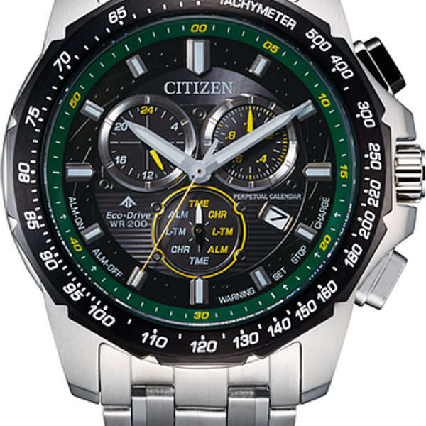 Citizen ProMaster MX Eco Drive Stainless Steel Black Dial Men's Watch ...