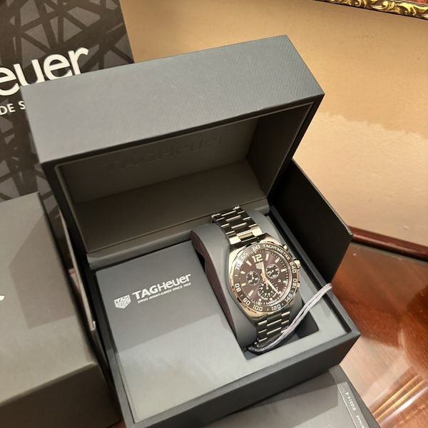 TAG Heuer Formula 1 Quartz Men's Grey Steel Chronograph 43mm Watch ...