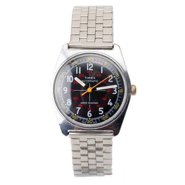 RARE Vintage 1970's Timex Military Viscount Crosshair Automatic Watch ...