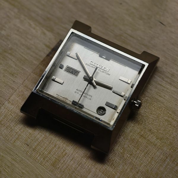 Citizen Square Custom 4-520050 Automatic Day Date Men's Wristwatch ...