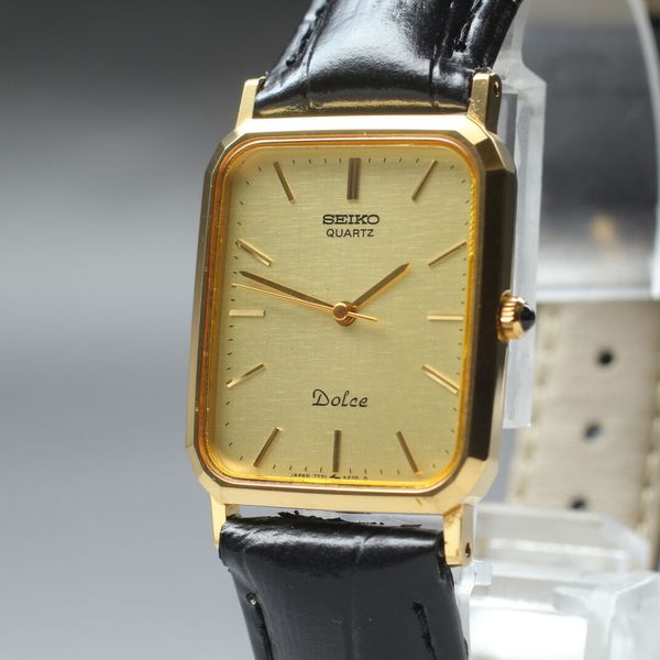 [Near MINT] Vintage SEIKO Dolce 7731-5240 24mm Gold Dial Quartz Men's Watch | WatchCharts ...