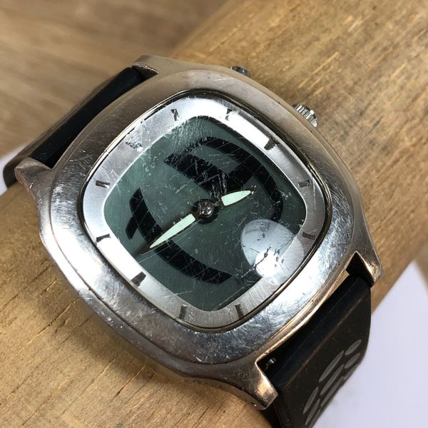 Fossil Men JR-8123 Big Tic Black Rubber 40mm Steel Quartz Ana Digi ...