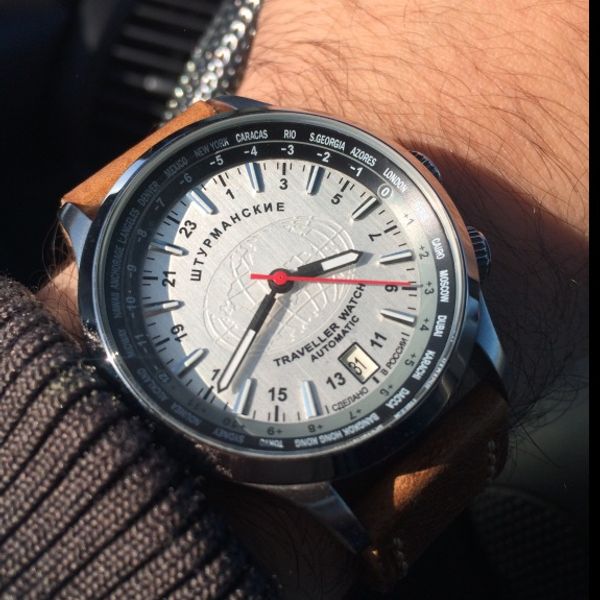 Sturmanskie Traveler 24-hour watch with two crowns and internal ...