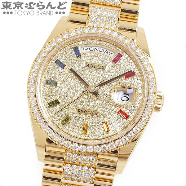 Rolex ROLEX 128348RBR random number day date rainbow index genuine ...