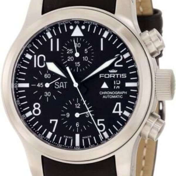 Fortis Men's 656.10.11 L.01 B-42 Flieger Automatic Chronograph Black ...