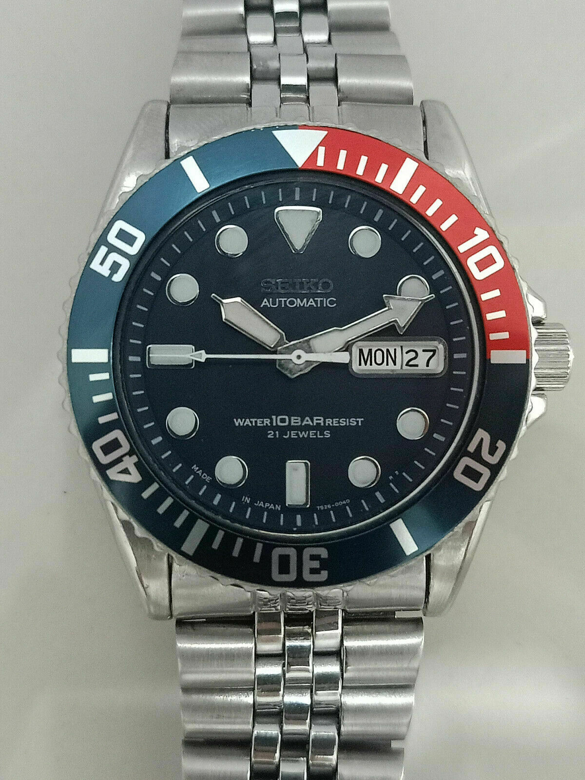 SEIKO DIVER 7S26-0040 SKX033J 10BAR AUTOMATIC MEN'S WATCH S.N 8D6318 ...