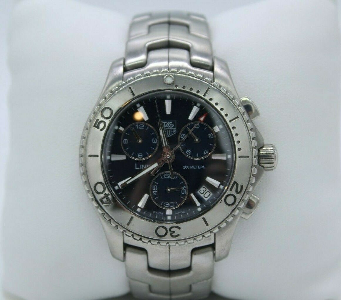 Tag Heuer Link Chronograph CJ1112 Blue Dial Mens Watch | WatchCharts ...
