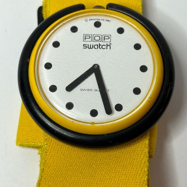Working Vintage Men's Swiss Made 1987 Swatch POP Quartz Watch DC ...