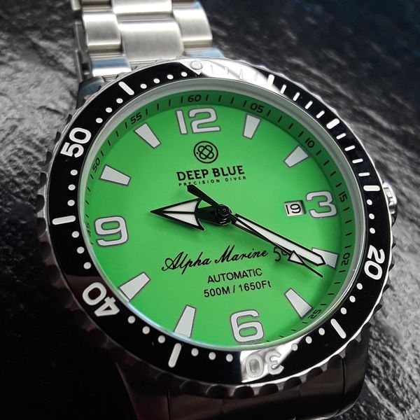 [WTS] Deep Blue Alpha Marine 500 - Full lume dial | WatchCharts Marketplace