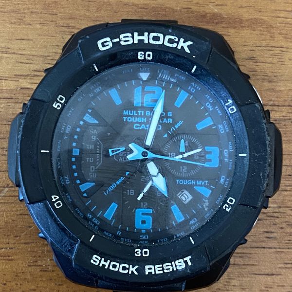 Casio G-Shock Watch GW-3000BD/Black&Blue/Tough Solar/For Parts/Repair ...