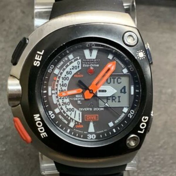 CITIZEN Stainless Steel AQUALAND Eco Drive DIVE Watch U107-T007970 | WatchCharts