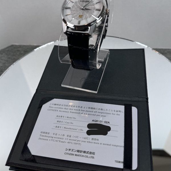 RARE The CITIZEN Caliber 0100 AQ6101-02A Eco-Drive Â±1 Sec. Per-Year ...
