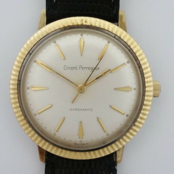Vintage Girard Perregaux Gyromatic Automatic 14k Gold and Steel Mens ...