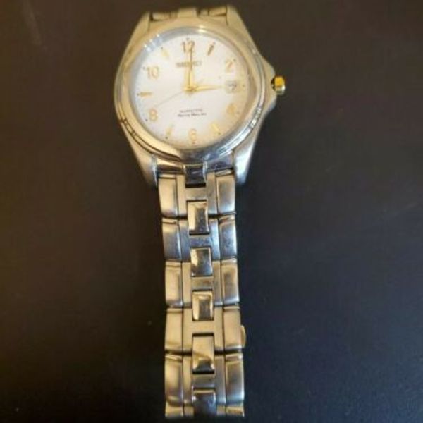MENS SEIKO KINETIC AUTO RELAY WATCH 5J22-0869 W/SEIKO® STAINLESS BAND AS IS | WatchCharts ...