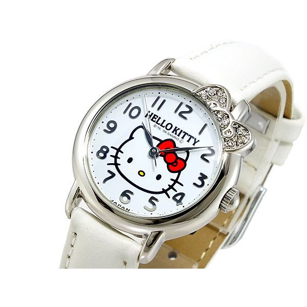 Citizen CITIZEN Watch Kids Junior Leather Kitty-chan White Hello Kitty ...