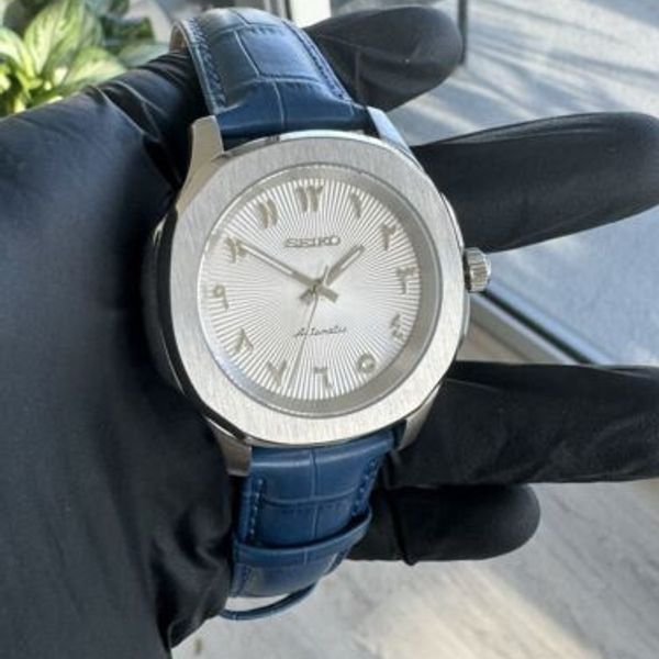 Seiko Watch NH35 White Arabic Dial Sapphire Glass Automatic Custom Mod ...