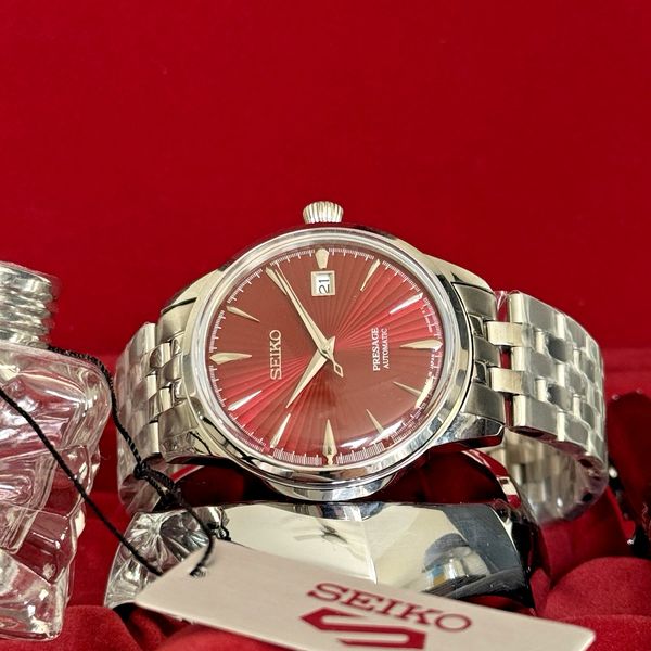 Seiko Presage Red Sunburst Dial Automatic Watch â Ultra Rare | Full Set ...