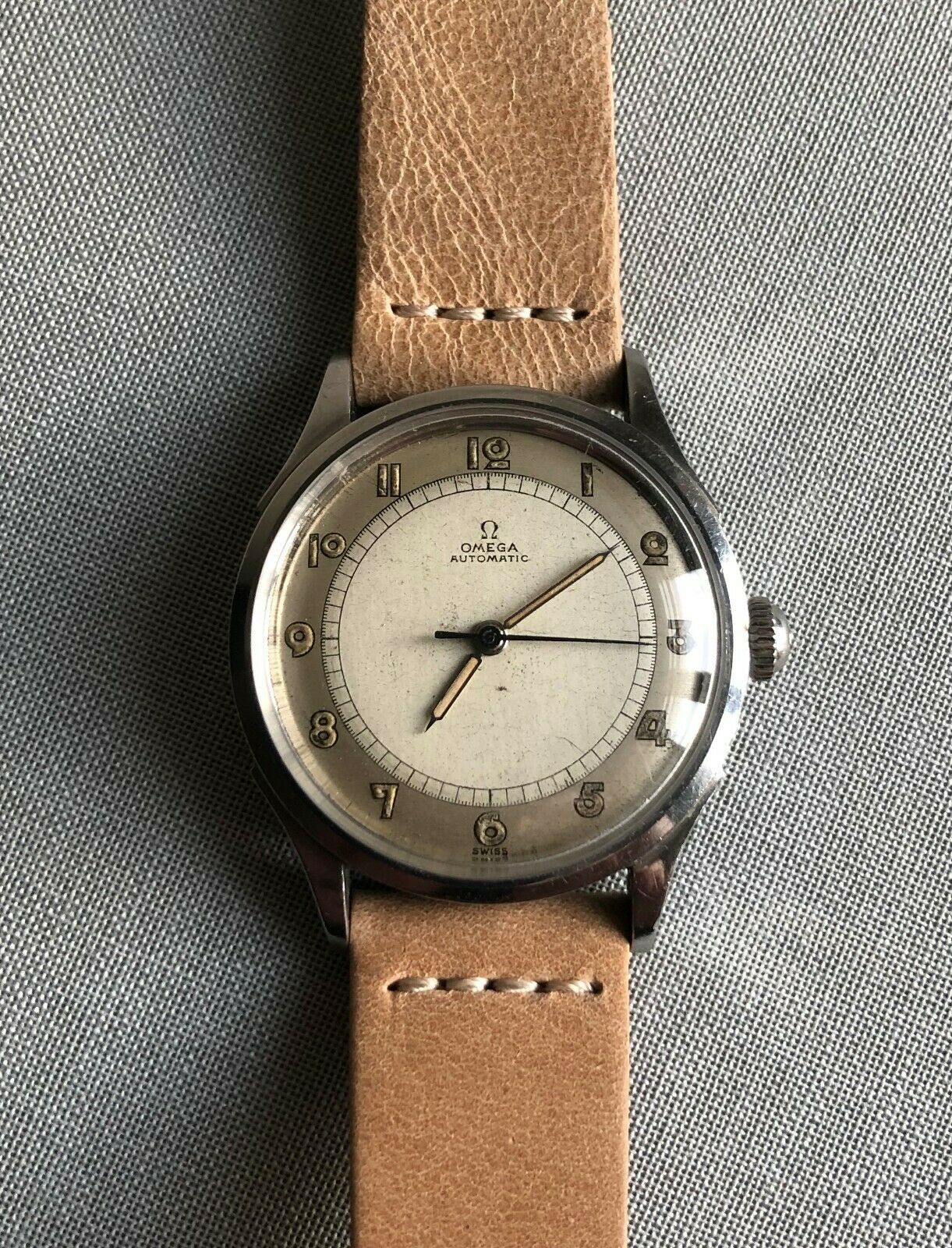 Vintage 1940s Omega Military Gents Watch cal 28.10 Ref 2438-4 Beads of ...