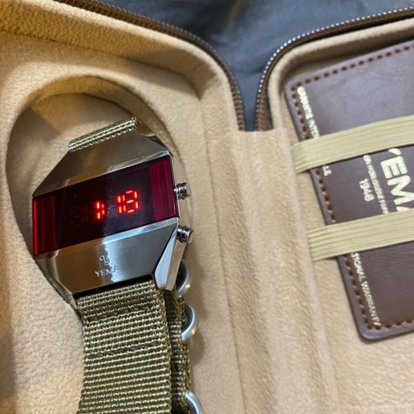 YEMA LED SILVER YMHF1575-AM Digital watch retro Doxa Seiko Tudor pulsar ...