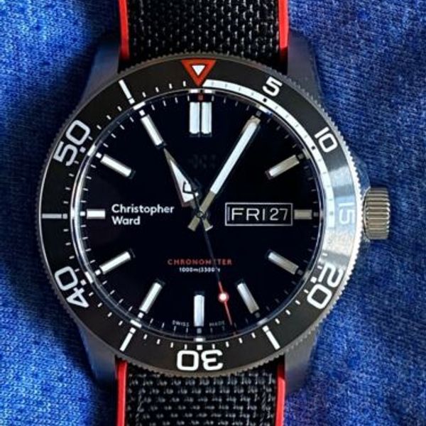 Christopher Ward C60 Elite 1000 automatic watch, titanium case, hybrid ...