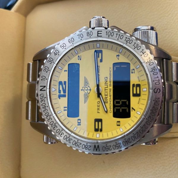 Breitling Emergency in Titanium with Yellow dial model E 78321 ...