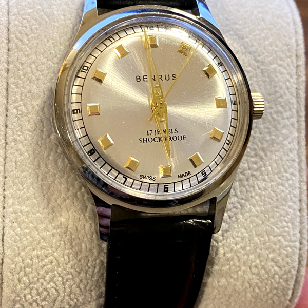 Benrus Automatic 35mm Watch. Silver dial. 1970s era. Refurbished dial ...