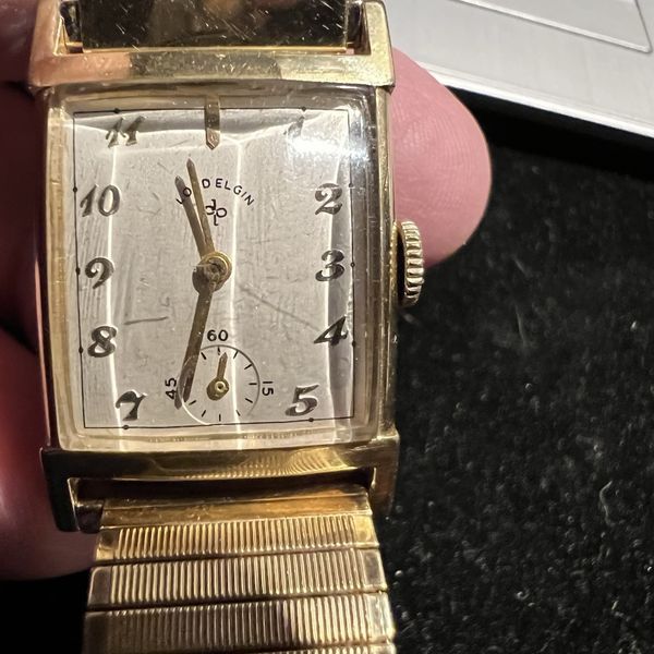 Mens Vintage Lord Elgin Tank 14k Gold Filled Manual Wind Up Watch ...